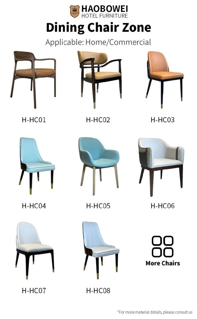 Wholesale Modern Solid Wood Leather Fabric Chair Restaurant Dining Room Hotel Furniture