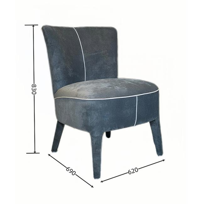 Wholesale Modern Simple Frosted Velvet Cloth Chair Hotel Furniture Restaurant Dining Room