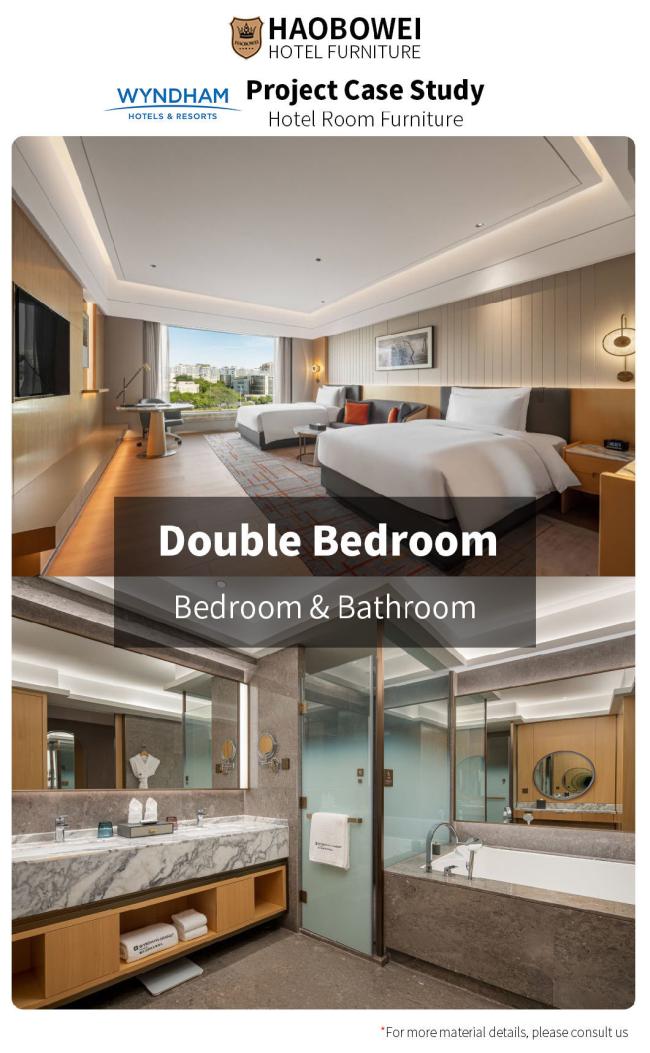 Resort Furniture Bedroom Apartment Set 3 Star Modern Style Source Factory Hotel