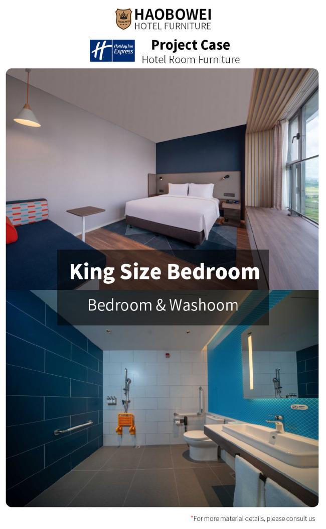 4 Star Furniture Foshan Modern Luxury Style Standard King Size Bedroom Hotel