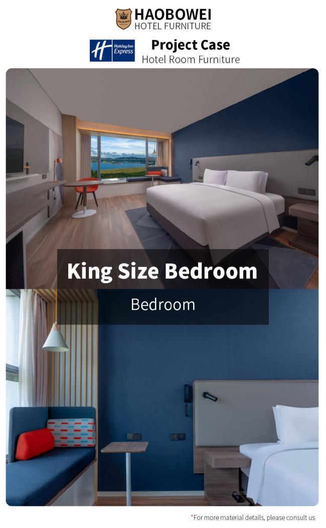 4 Star Furniture Foshan Modern Luxury Style Standard King Size Bedroom Hotel