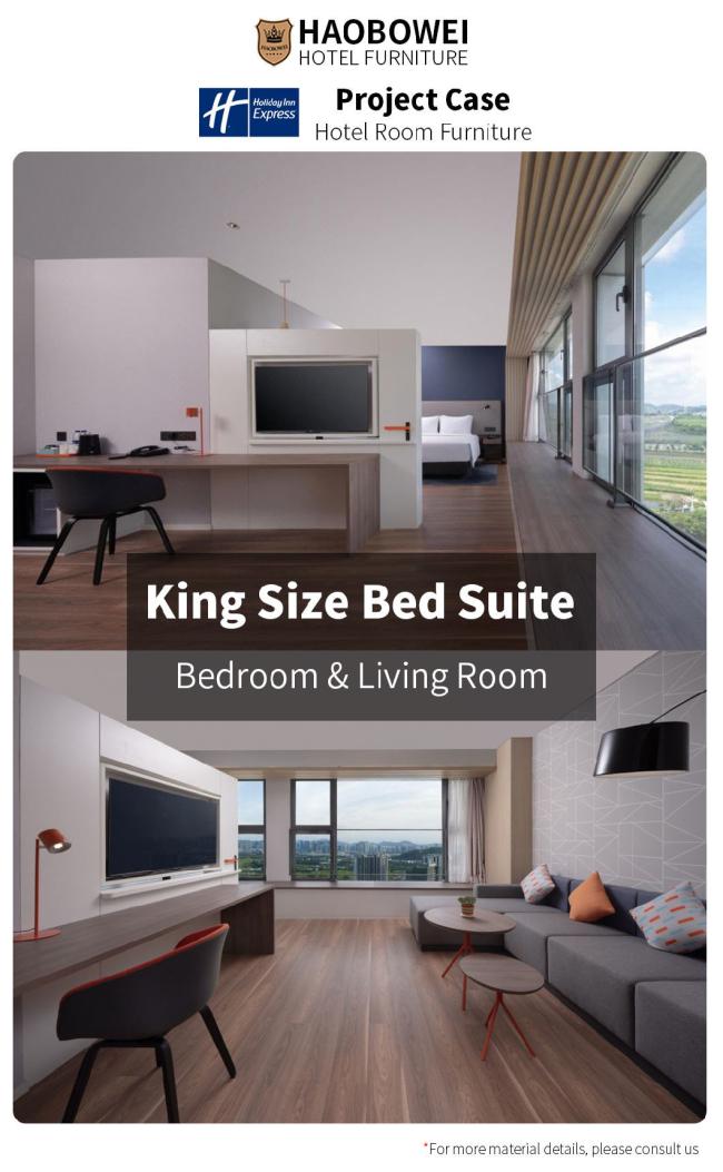 4 Star Furniture Foshan Modern Luxury Style Standard King Size Bedroom Hotel