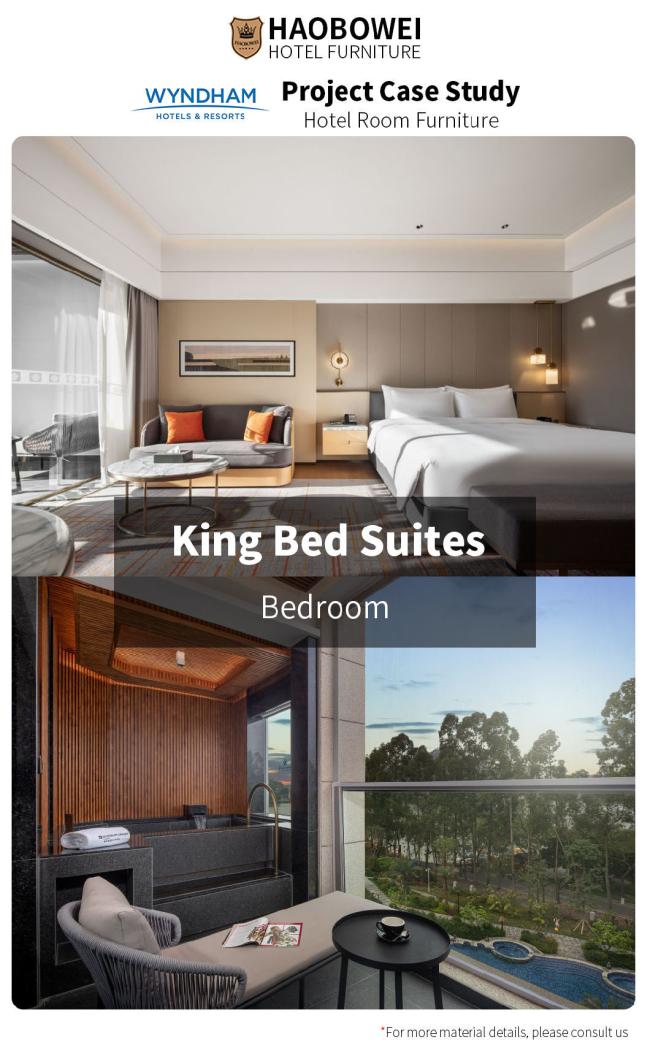 Resort Hotel Foshan China Modern Luxury Standard King Size Bedroom Set Furniture