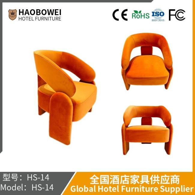 Designer Living Room Sofa Chair Leisure, Scandinavian Furniture Network Red Back Single Chair Luxury Armrest Cloth Chair