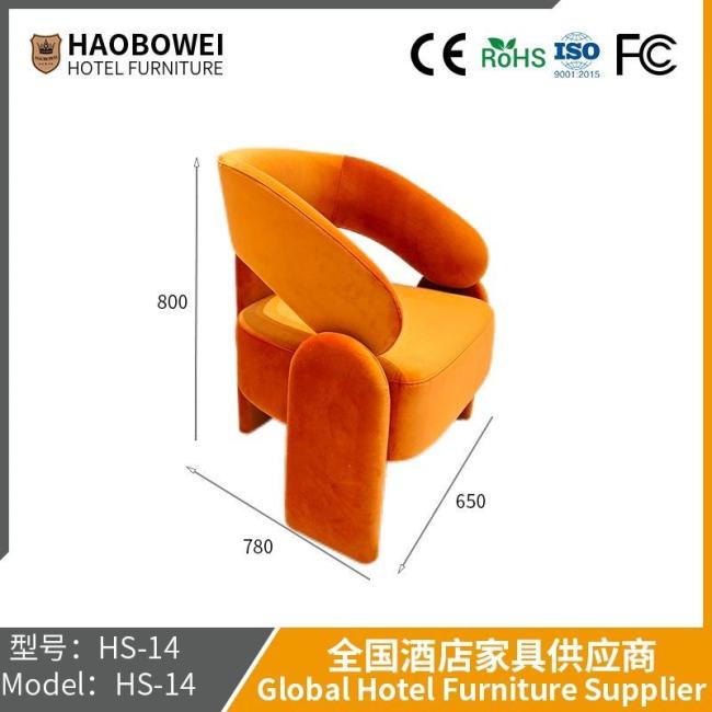 Designer Living Room Sofa Chair Leisure, Scandinavian Furniture Network Red Back Single Chair Luxury Armrest Cloth Chair