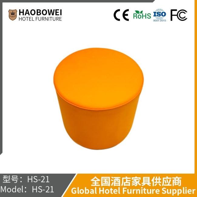 Light Luxury Leather Small Round Stool Home Sofa Stool Leather Dunzi Living Room Coffee Table Small Stool Creative Shoes for Children Soft Stool