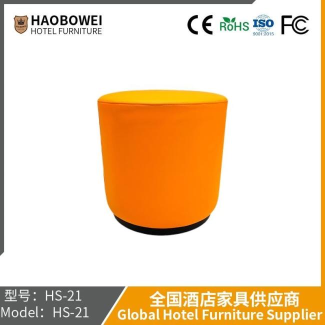 Changing Shoes Stool Home with Living Room Sofa Stool Stool Dressing Stool Soft Leather Pier Round Stool Small Leather Stool