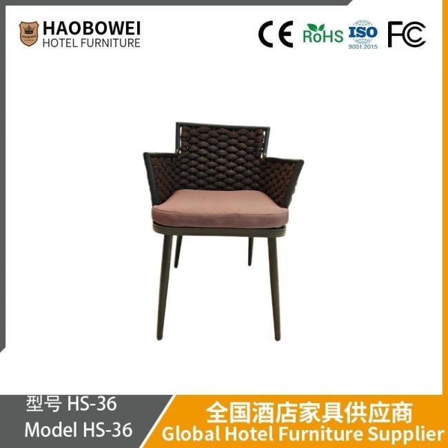 Outdoor Courtyard Table and Chair Patio Garden Hotel B&B Leisure Outdoor Wicker Chair Dining Table Waterproof and Sunproof Furniture