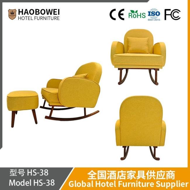 Lazy Sofa Can Be Used for Lying and Sleeping. Rocking Chair for Living Room. Leisure Recliner for Bay Window and Balcony. Single Sofa Chair with Footstool.