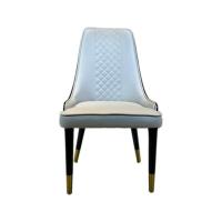 China Custom Solid Wood Leather Dining Chair for Hotel Restaurant Without Armrest 590mm for sale