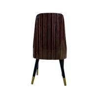 China Custom Solid Wood Leather Dining Chair for Hotel Restaurant Without Armrest 590mm for sale