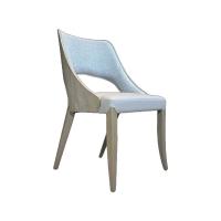 China Custom Upholstered Dining Chair Solid Ash Wood Frame Solvent-Free Leather 540mm Seat for sale