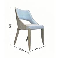 China Custom Upholstered Dining Chair Solid Ash Wood Frame Solvent-Free Leather 540mm Seat for sale