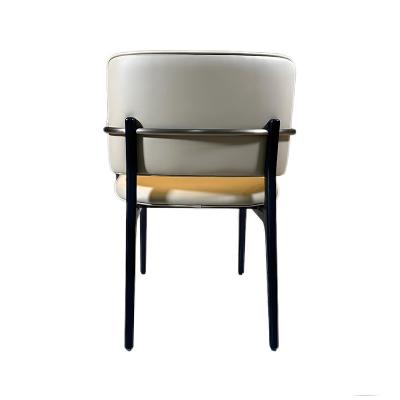 Cina Medium Back Armrest Ristorante Hotel Sedile da pranzo Intagliatore in pelle personalizzato in vendita