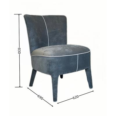 China Armless Grey Velvet Dining Chairs Hotel Hospitality Furniture Customized for sale