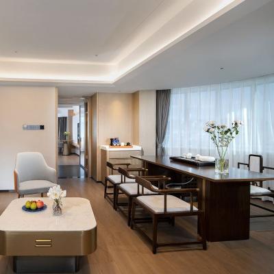 Cina Get the Best Deals on 4 Four Star Resort Hotel Bedroom Furniture Sets Double Bed Room in vendita