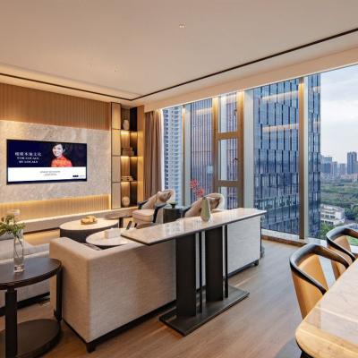 Cina Curved Backrest Modern Style King Size Bedroom Furniture Set For Five Star Hotel In Foshan in vendita