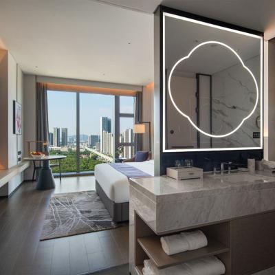 Cina Transportation Train / Sea Five Star Modern King Size Bedroom Set with Curved Headboard in vendita