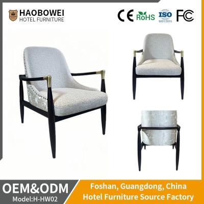 Cina Attività di svago Arredamento in tessuto di legno massello resistente Casa Lobby Hotel Chair OEM Factory in vendita