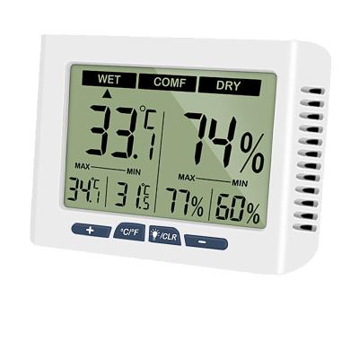 China DTH-150 Digital Thermometer Hygrometer, Indoor Room Temperature Humidity Monitor, With Backlight Display And Calibration Function, ABS Material For Household Use for sale