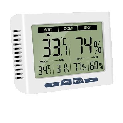 China DTH-150 Digital Thermometer Hygrometer, Indoor Room Temperature Humidity Monitor, With Backlight Display And Calibration Function, ABS Material For Household Use for sale
