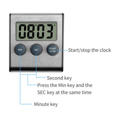China DTH-23 Digital Count Up And Down Magnetic Timer Clock With Alarm Fast Setting For Cooking Digital Countdown Kitchen Timer for sale