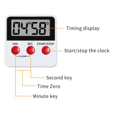 China DTH-68W Digital Count Up And Down Magnetic Timer Clock With Alarm Fast Setting For Cooking Digital Countdown Kitchen Timer for sale