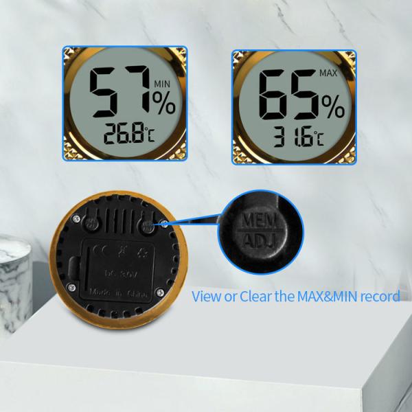 Quality DTH-174 Mini Digital Cigar Thermometer Hygrometer Indoor Room Home Temperature for sale