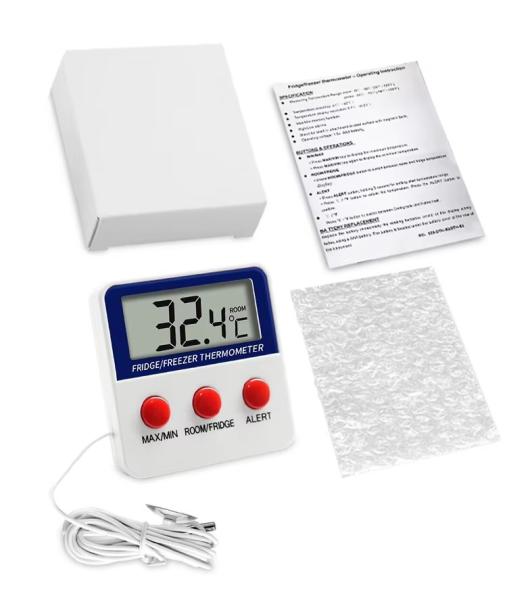 Quality DTH-80 Digital Refrigerator Temperature Gauge Monitor Mini Digital LCD Probe for sale