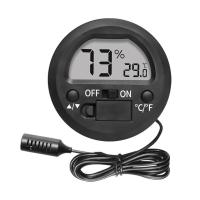 Quality DTH-133 Mini Digital Cigar Thermometer Hygrometer Round Digital Humidity Gauge for sale