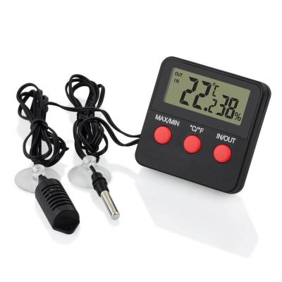 China DTH-74 Digital Thermometer Hygrometer With Dual Sensors, Humidity Temperature Gauge For Fish Tank, Brooding for sale
