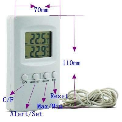 Quality DTH-09 Digital LCD Display Thermometer Instant Read Indoor Room Greenhouse for sale