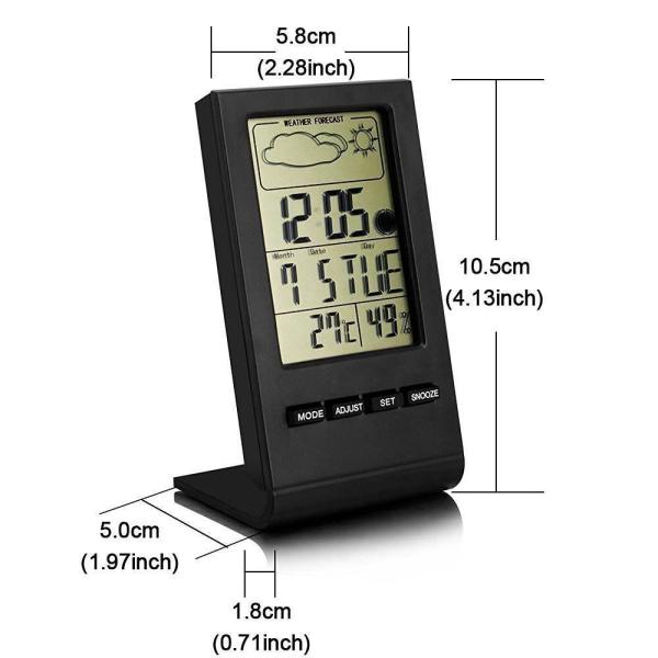 Quality DTH-22 Digital Large LCD Indoor Room Thermometer Hygrometer Weather Station and for sale