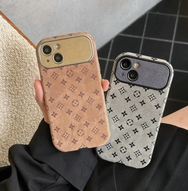Close-up view of iPhone case demonstrating raised edges for camera protection