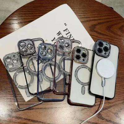 China Magnetic Electroplated iPhone Case with Magsafe and Shock Absorption for sale