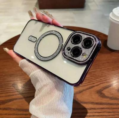 China Magnetic Electroplated iPhone Case with Magsafe and Shock Absorption for sale