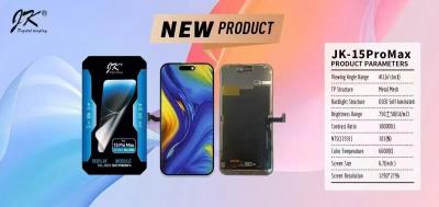 China JK In-Cell FHD Soft OLED Screen for iPhone 12 13 16 Pro Max 9H Hardness for sale