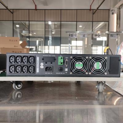 China 2KVA Rack Mount UPS LCD Online UPS Unit Long Backup Type External Battery UPS 72VDC for sale