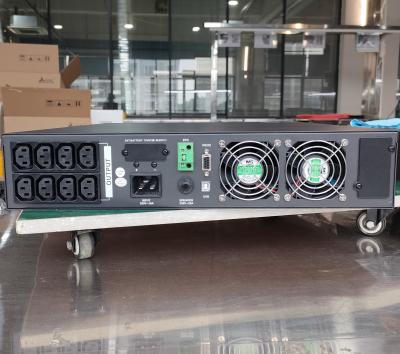 China LCD 2U High Frequency Online UPS Battery Backup 1 - 12A 2KVA Rack Mount UPS For Server for sale
