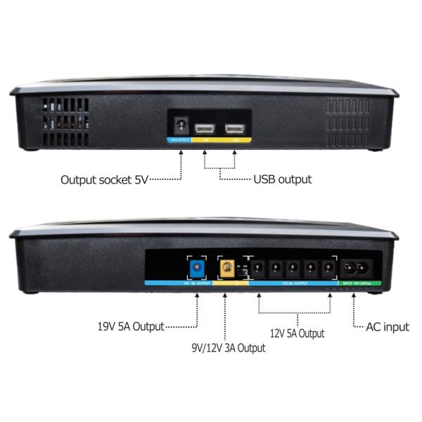 Quality 12V 100W 19V DC UPS For Laptop CCTV DVR Wifi Router DC UPS Power Supply for sale