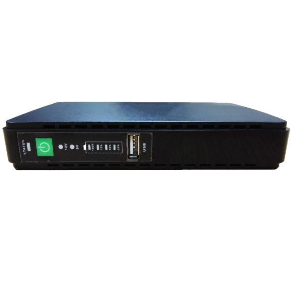 Quality Black DC Mini UPS 18W 10400mah For WIFI Routers Built In BMS Lithium UPS for sale