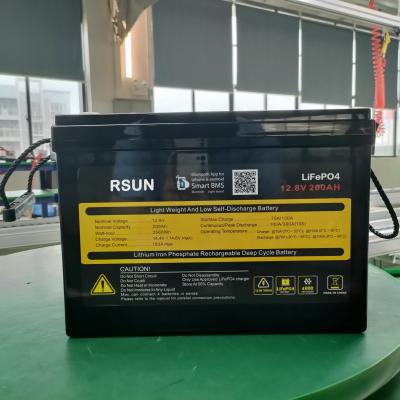 China 12.8V LFP Battery 7Ah - 200Ah Smart BMS Bluetooth App For Iphone & Android 24V 48V for sale