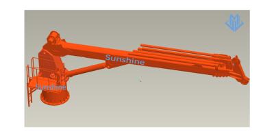 China 1t30m het Elektrische Hydraulische Telescopische Schip van Boommarine crane for multi nPurpose Te koop