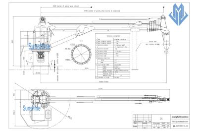 China 1t30m het Elektrische Hydraulische Telescopische Schip van Boommarine crane for multi nPurpose Te koop