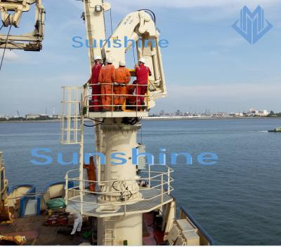 China guindaste marinho do crescimento dobrável de 3t22m para a embarcação de apoio a pouca distância do mar a bordo à venda