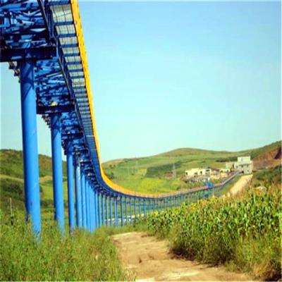 China customized long distance and curved belt conveyor system for bulk material handling long  conveyor belt for sale