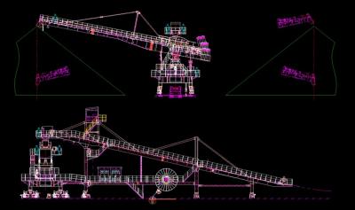 China Heavy Duty Slewing Cantilever Stacker For Bulk Material Storing And Blending for sale