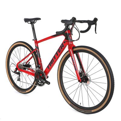 Cina Gomma rossa 700x40C della bici della ghiaia della fibra del carbonio di R8.7KG ETROSPEC 22S per gli uomini in vendita
