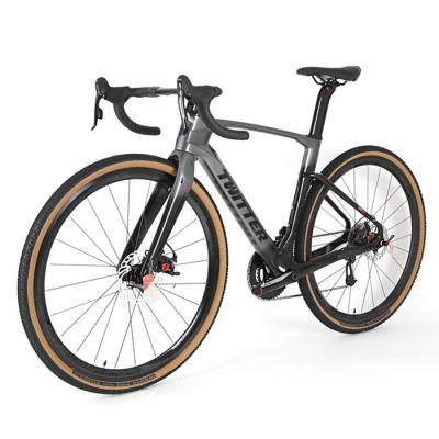Cina Bici della ghiaia della fibra del carbonio 40C di 54CM con il cavo nascosto del freno a disco in vendita