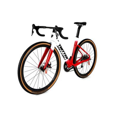Cina Bici rossa della corsa della ghiaia 9.6KG, freno a disco della bici della strada di 54cm per l'adulto in vendita